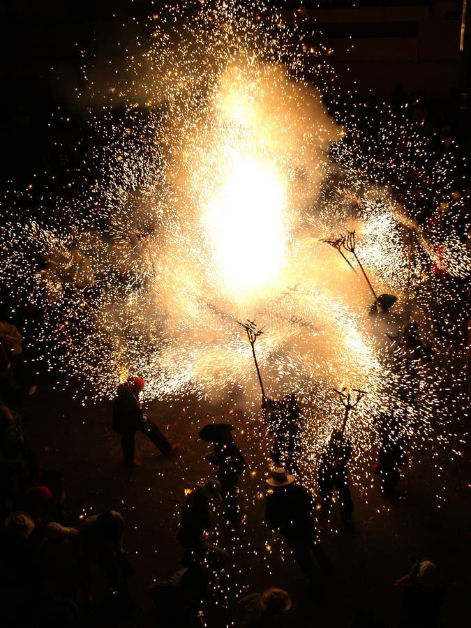 Fireworks popular party stock photo. Image of terrassa - 21569046