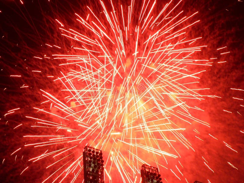 Fireworks - Red stock photo. Image of year, fourth, pyrotechnics - 209224