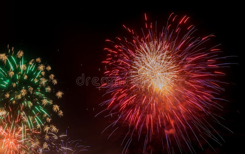Fireworks Red Fireworks Happiness Concept Stock Image - Image of merry ...