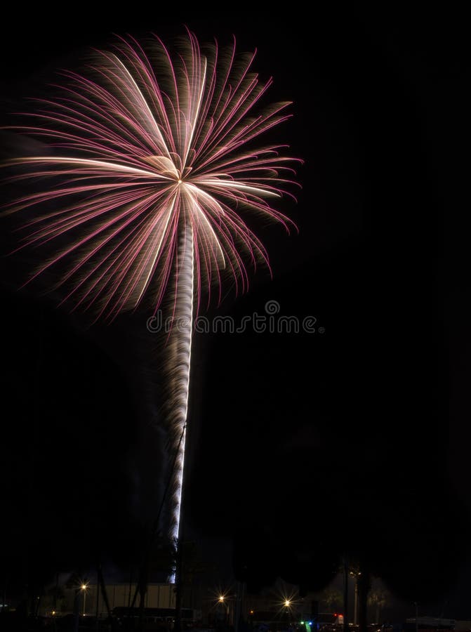 Fireworks Red and orange stock photo. Image of sanford - 95685896