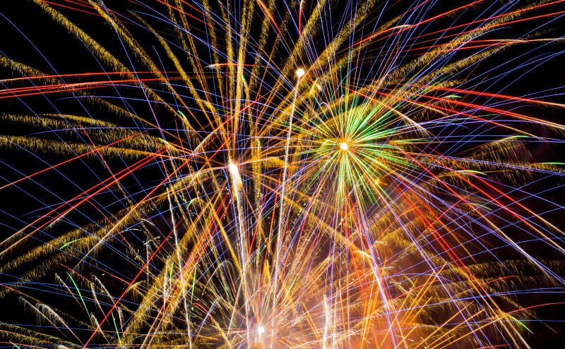 Fireworks stock photo. Image of colorful, fireworks, night - 91906762