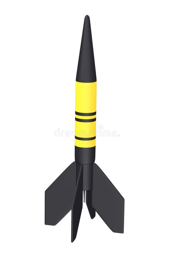 Fireworks Rocket (black/yellow) Stock Illustration - Illustration of ...