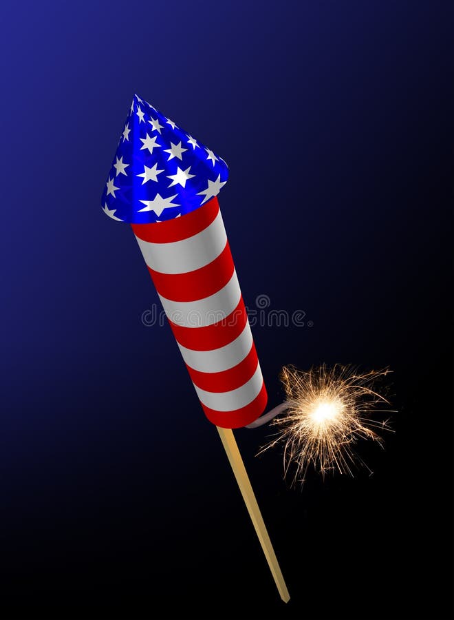 Fireworks Rocket Fuse Burning Stock Illustration - Illustration of ...