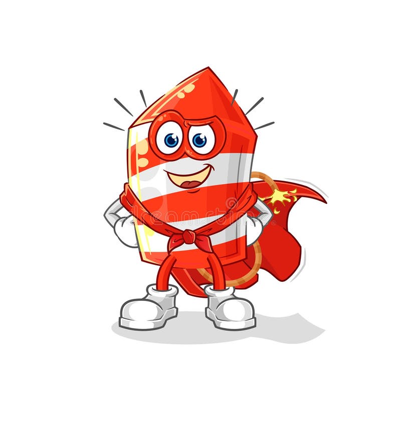 Fireworks Rocket Heroes Vector. Cartoon Character Stock Vector ...