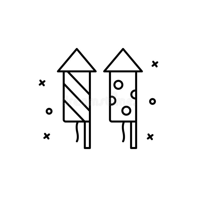 Fireworks Rocket Simple Stock Illustrations – 901 Fireworks Rocket ...