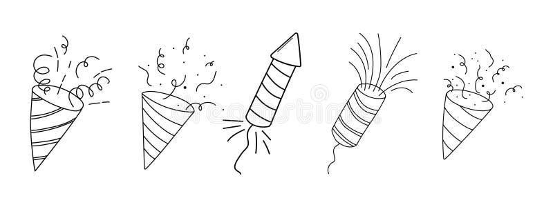 Fireworks and Rocket, Salute with Burst, Light and Festive Explosions ...