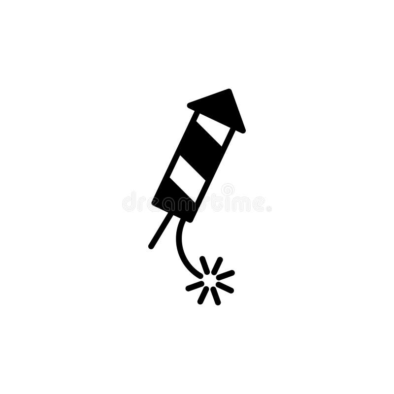 Fireworks Rocket Sign Icon Set. Safety for Fireworks Use with Firework ...