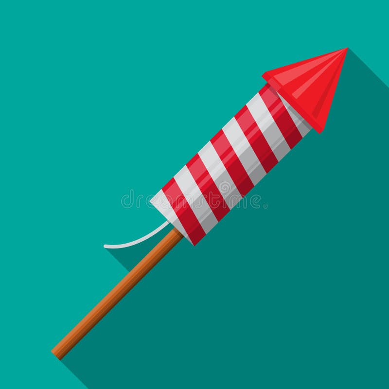 Fireworks rocket. stock vector. Illustration of vector - 157582060