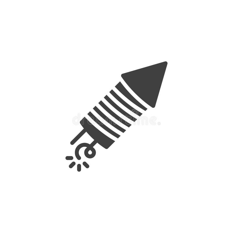 Fireworks Rocket Outline Icon Stock Vector - Illustration of saint ...