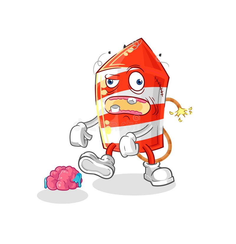 Fireworks Rocket Zombie Character Mascot Stock Illustrations – 1 ...