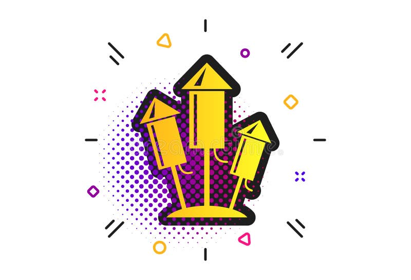Fireworks Rockets Icon. Explosive Pyrotechnic. Vector Stock Vector ...