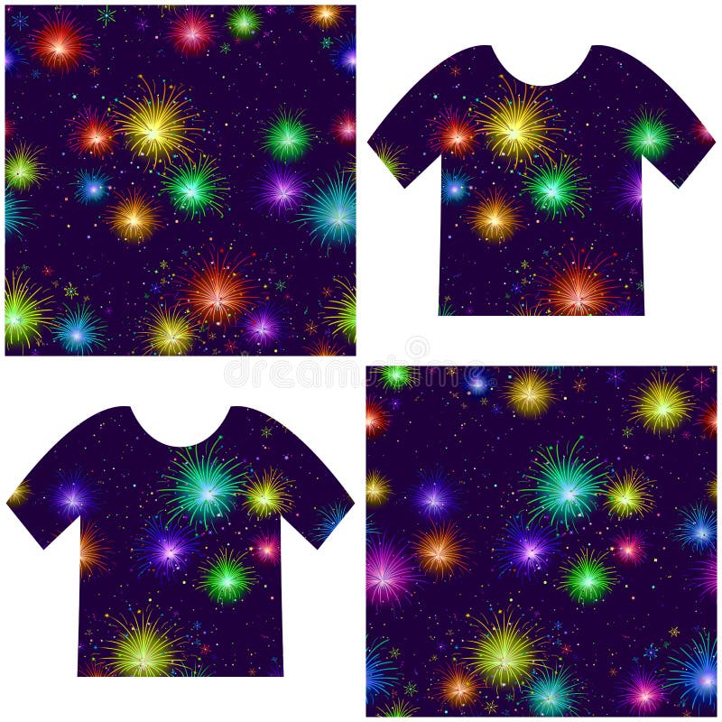 Fireworks, seamless stock vector. Illustration of clothes - 85028062