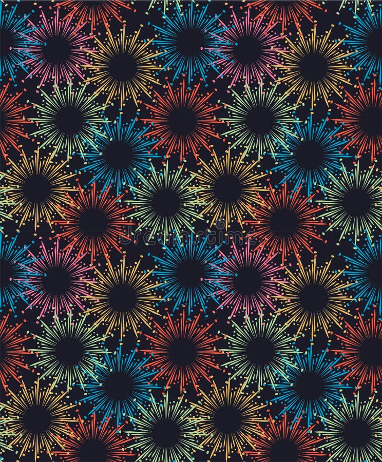 Fireworks Seamless Pattern. Seamless of Fireworks. Fireworks Pattern ...