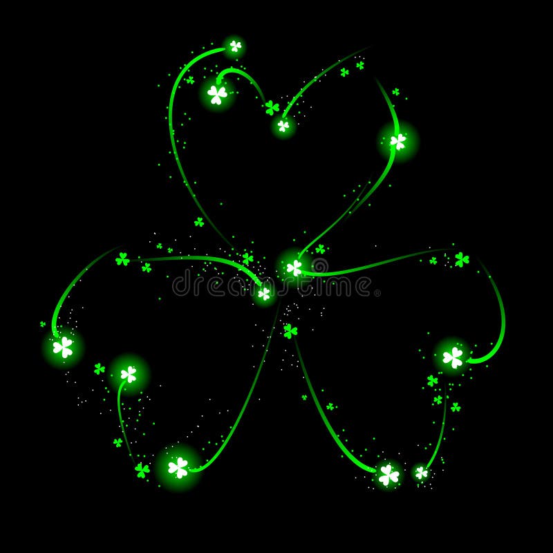 Fireworks shamrock stock vector. Illustration of ireland - 18357568