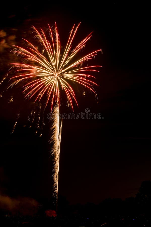 Fireworks Shot into the Air Stock Image - Image of night, colors: 111204467