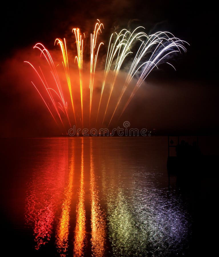 Fireworks show stock image. Image of rockets, celebration - 7080247