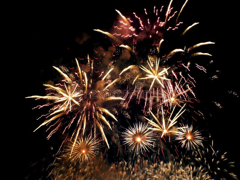 Fireworks show stock photo. Image of fire, gunpowder - 106145334