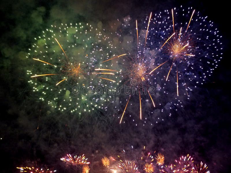 Fireworks show stock image. Image of color, ceremony - 108833015