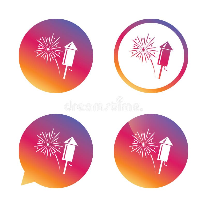 Fireworks Sign Icon. Explosive Pyrotechnic Show. Stock Vector ...