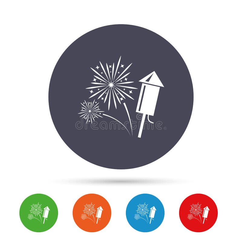 Fireworks Sign Icon. Explosive Pyrotechnic Show. Stock Vector ...
