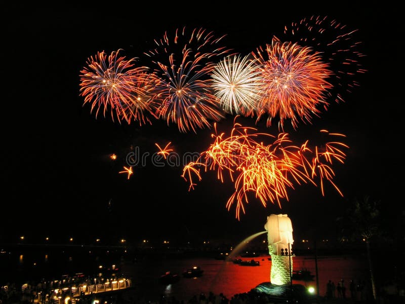 Singapore Merlion editorial stock photo. Image of cityscape - 43108968