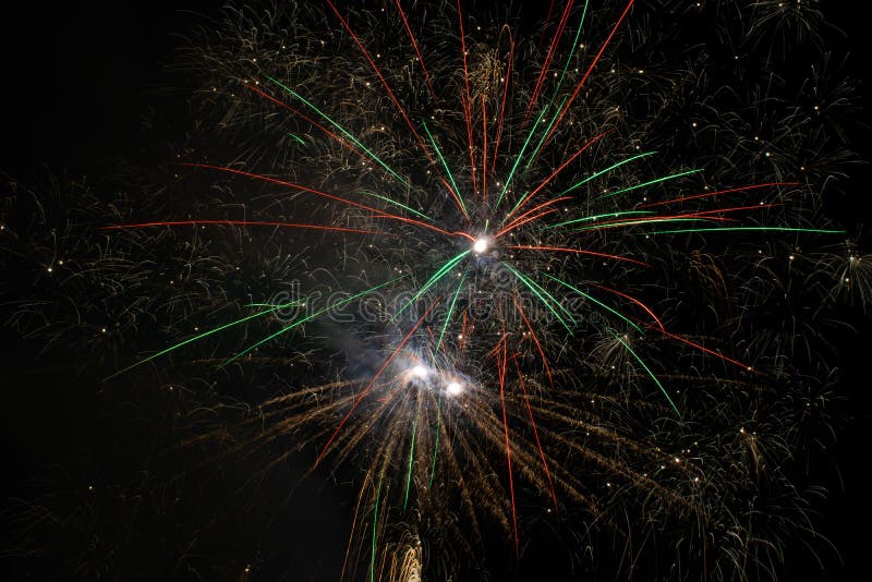 Fireworks in the sky stock image. Image of explosion - 154322951