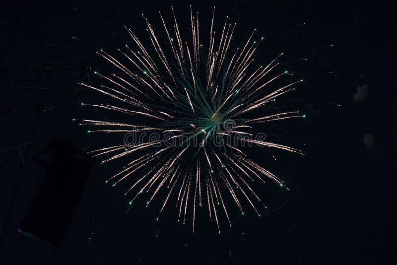 Fireworks in the Sky. Fireworks on the Black Sky Stock Photo - Image of ...