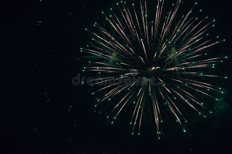 Fireworks in the Sky. Fireworks on the Black Sky Stock Photo - Image of ...