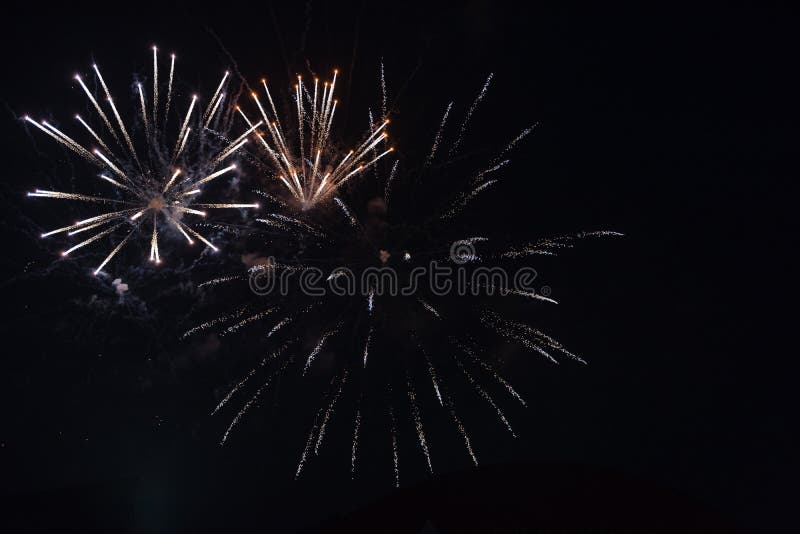 Fireworks in the Sky. Fireworks on the Black Sky Stock Photo - Image of ...