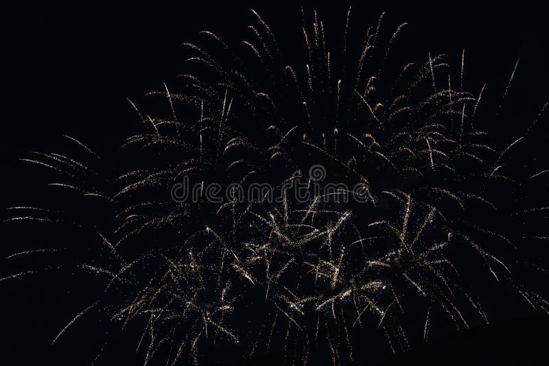 Fireworks in the Sky. Fireworks on the Black Sky Stock Photo - Image of ...