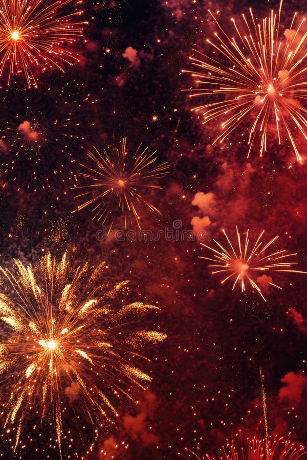 Fireworks in Sky stock image. Image of fireworks, evening - 379263441