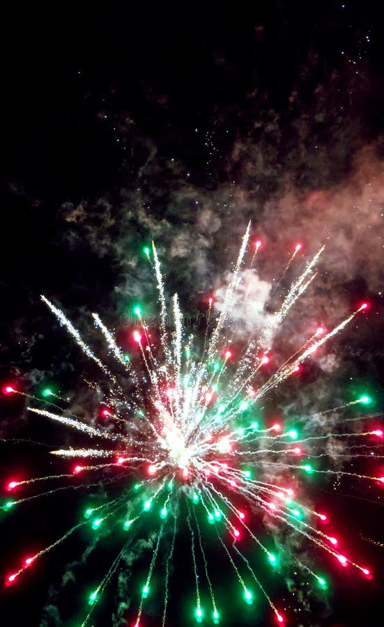 Fireworks in the sky. stock photo. Image of party, bang - 168917176