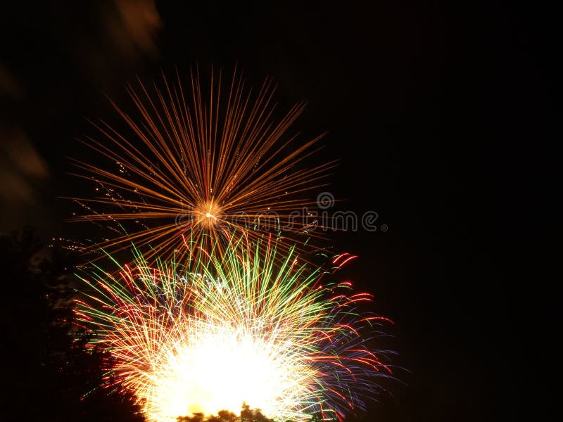Fireworks in the Sky stock photo. Image of fireworks - 79596600