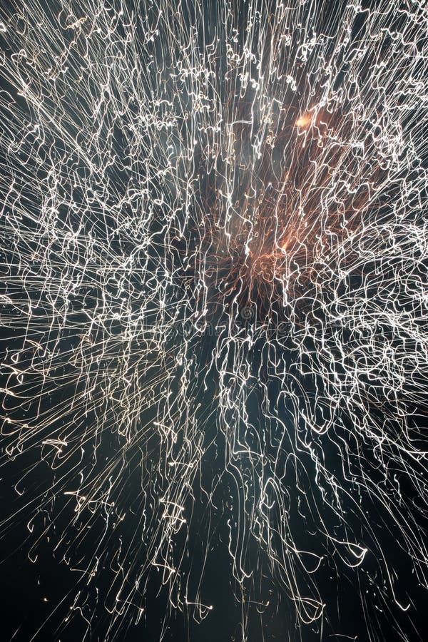Fireworks with Slow Shutter Speed Stock Image - Image of anniversary ...