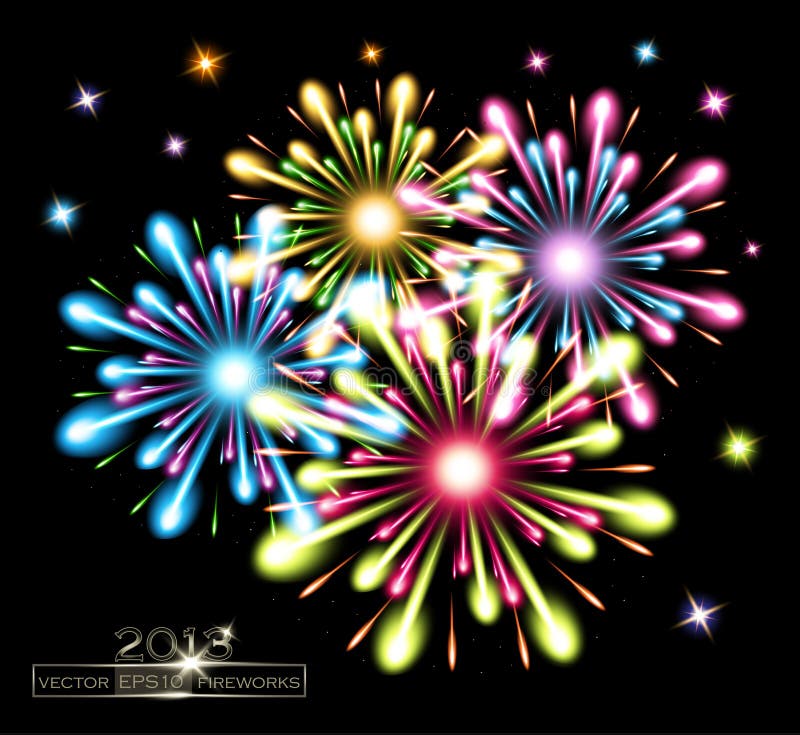 Colorful Festival Fireworks. Banner for Diwali and Ather Holiday and ...