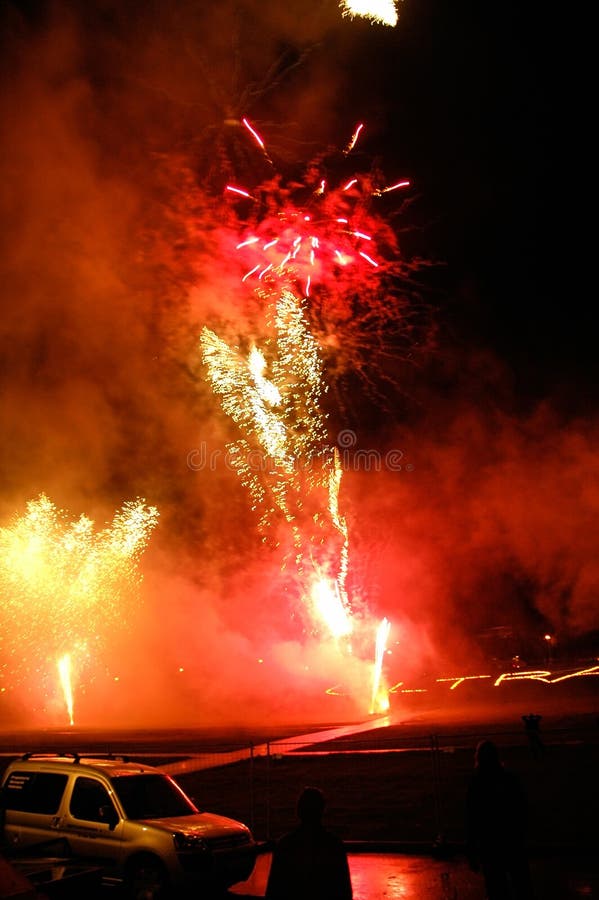 Fireworks Battle Stage Show Stock Photo - Image of conflict, fray: 5004430