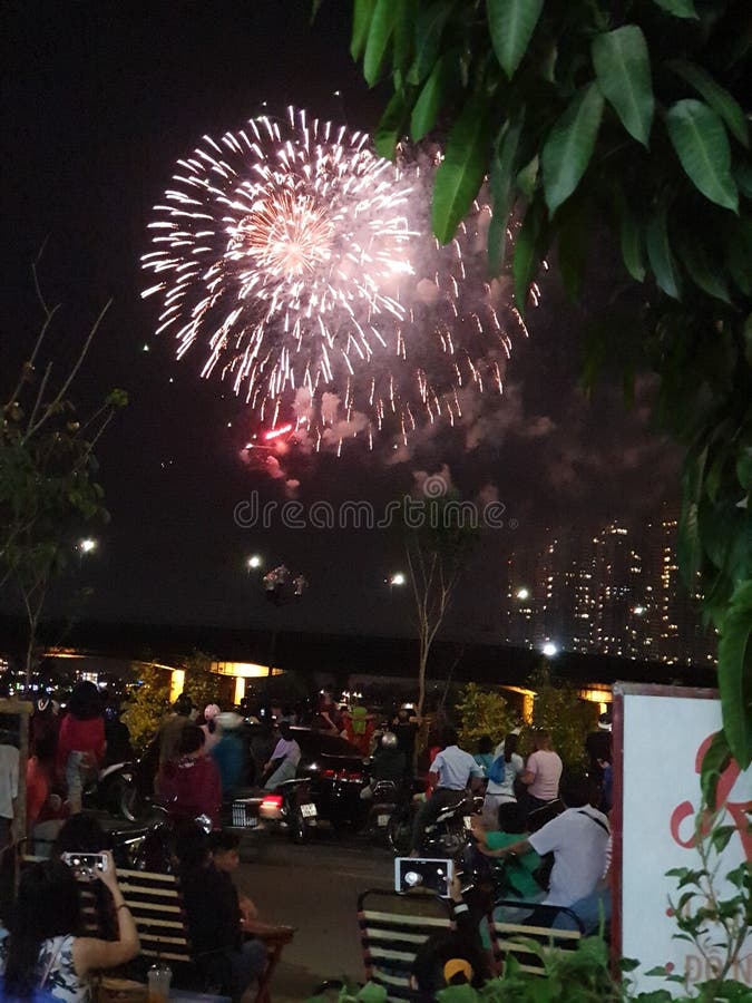 Fireworks 2020 Tet Lunar New Year Editorial Stock Photo - Image of 2020 ...