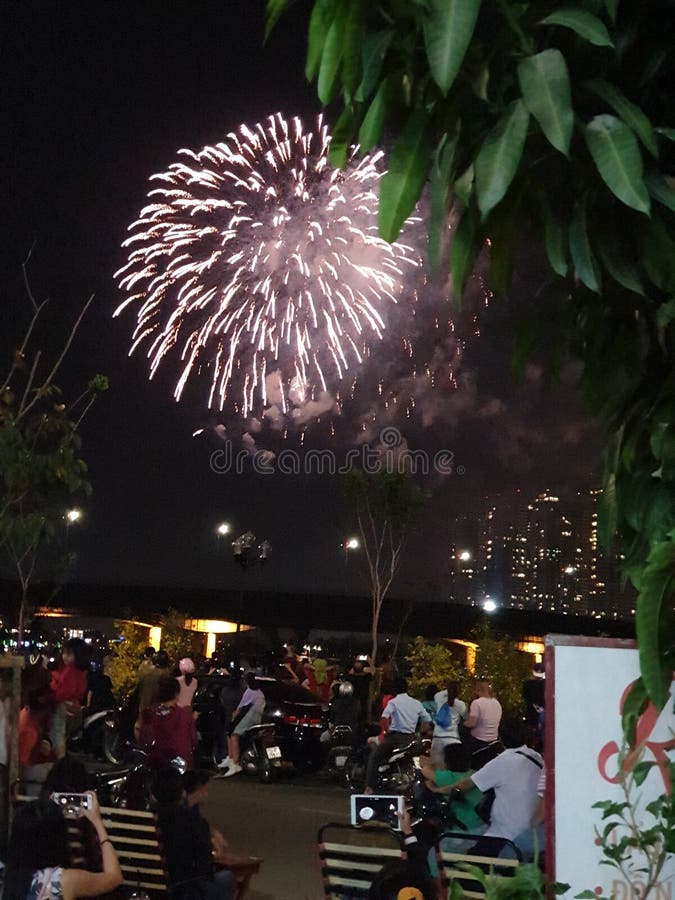 Fireworks 2020 Tet Lunar New Year Editorial Image - Image of year ...