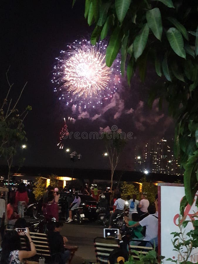 Fireworks 2020 Tet Lunar New Year Editorial Photo - Image of 2020 ...