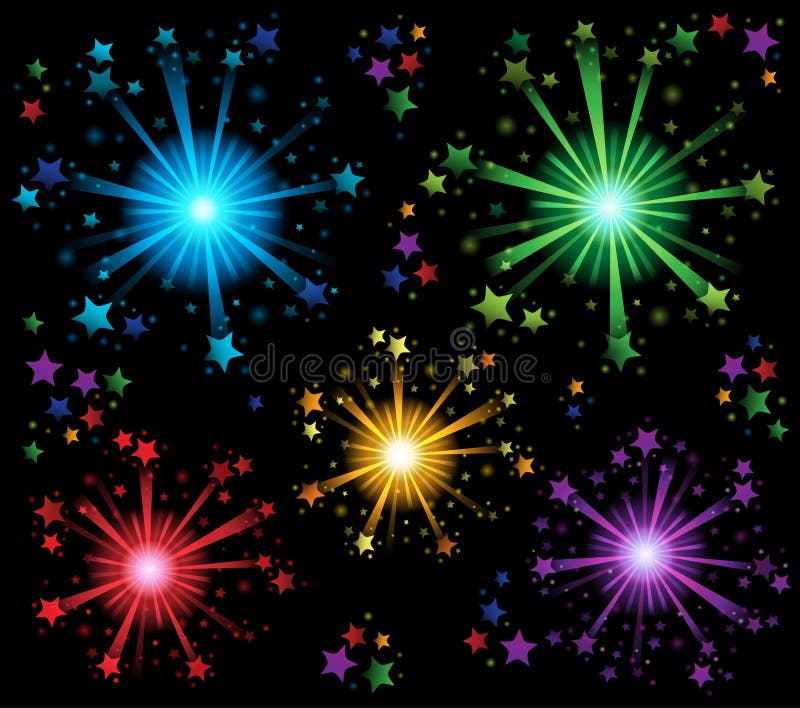 Fireworks theme image 2 stock vector. Illustration of design - 34694779