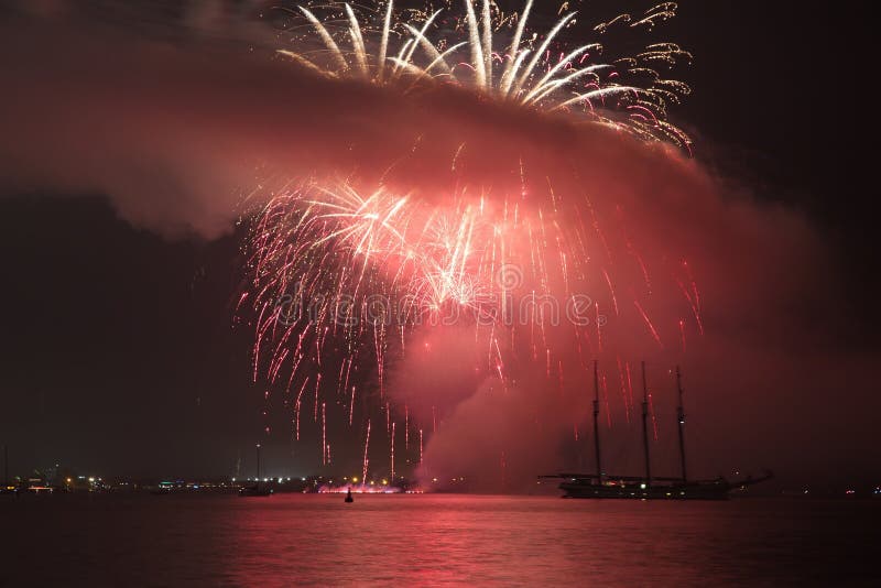 Fireworks in Toronto, on stock photo. Image of night - 62266416