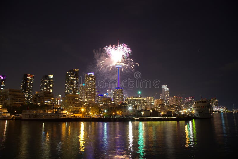 Fireworks in Toronto stock photo. Image of flash, celebration - 72603716