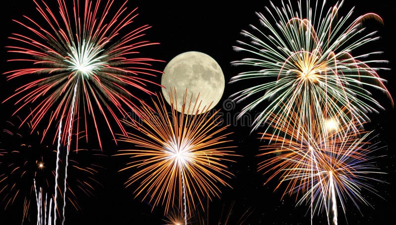 1,937 Moon Fireworks Stock Photos - Free & Royalty-Free Stock Photos ...