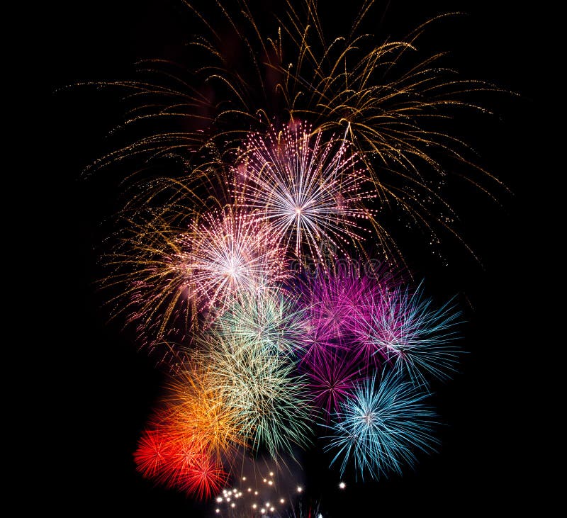 Fireworks in Various Colours Stock Image - Image of cheers, iron: 20356437