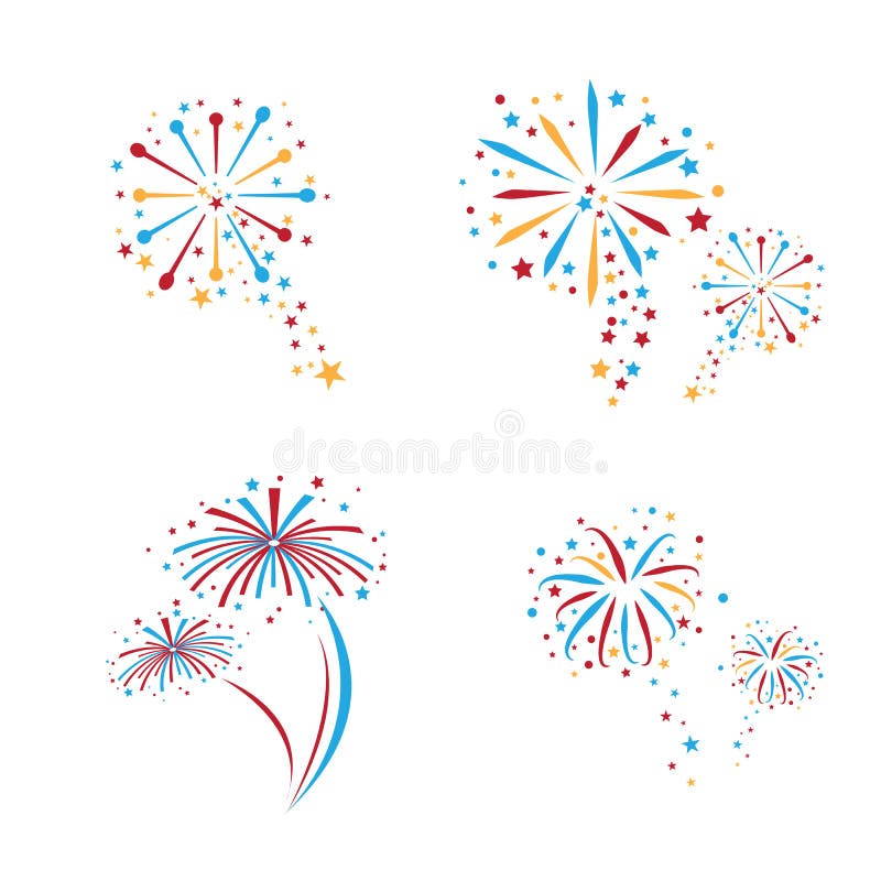 Fireworks Line Icon, Outline Vector Sign, Linear Pictogram Isolated on ...