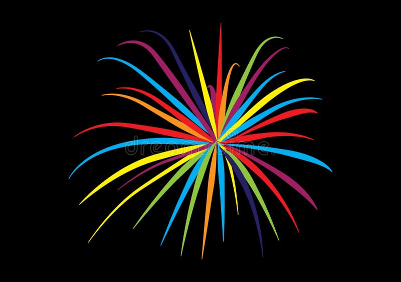 Illustrated Fireworks Stock Illustrations – 692 Illustrated Fireworks ...