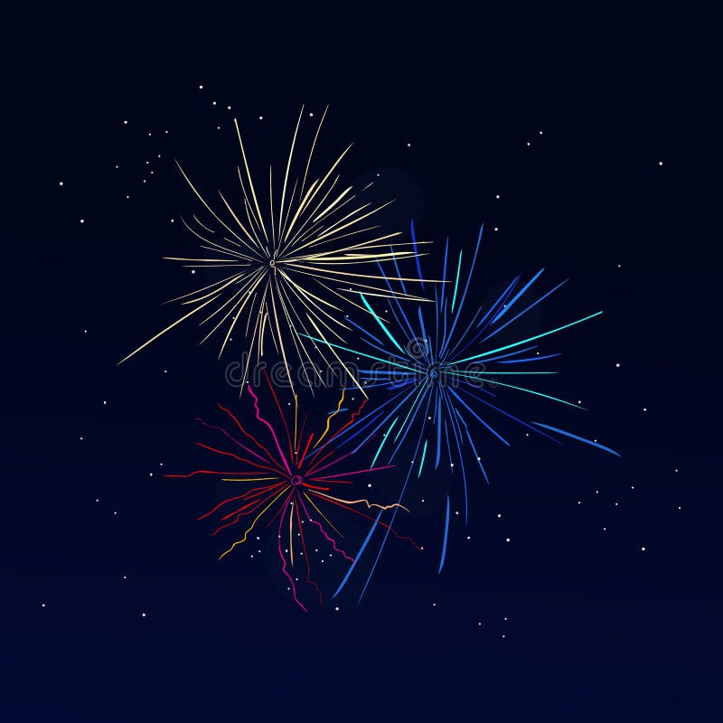 Fireworks vector graphic 1 stock vector. Illustration of blast - 312159011