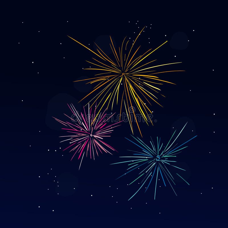 Fireworks vector graphic 2 stock vector. Illustration of beam - 312159013