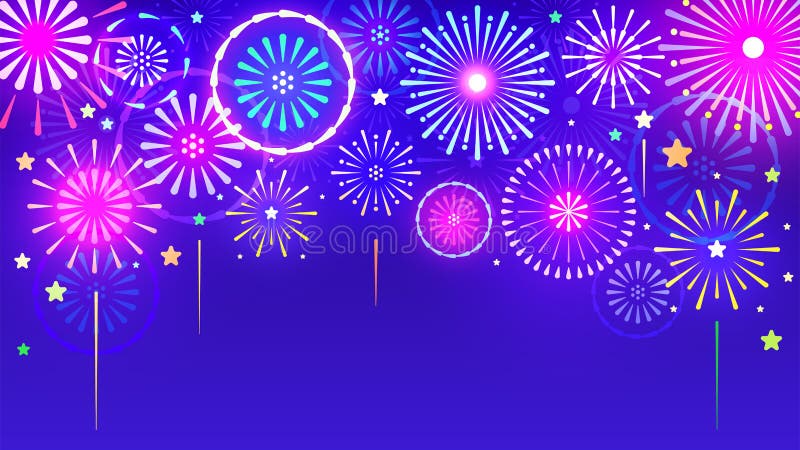 Fireworks Vector Graphic Festive Illustration Banner Background Stock ...