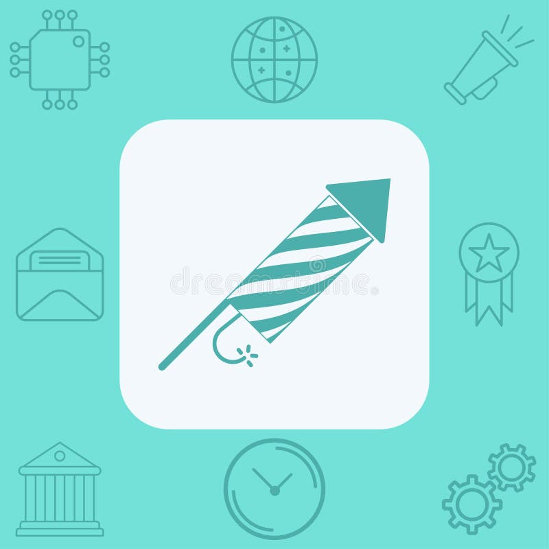 Fireworks Vector Icon Sign Symbol Stock Vector - Illustration of bright ...